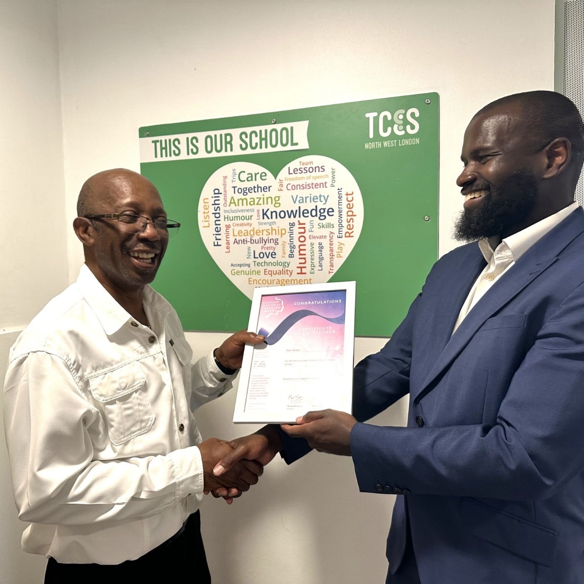 TCES Group - TCES Teacher Deon Green Wins Pearson’s Certificate of Excellence Award!